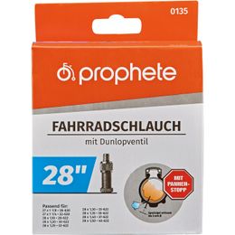 Fahrradschlauch Prophete "f&uuml;r Reifengr&ouml;&szlig;e 27/28", schwarz, Fahrradschl&auml;uche, 48mm, Dunlopventil (DV), 28 Zoll (71,12cm), Fahrradschlauch