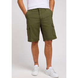 Cargoshorts Lee "XM CROSSROAD CARGO", Herren, Gr. 36, N-Gr, gr&uuml;n (olive night), Obermaterial: 73% Baumwolle, 23% Nylon, 3% Elasthan, 1% sonstige Fasern, Hosen Cargoshorts, Sommerhose