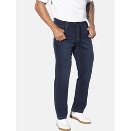 Schlupfjeans Jan Vanderstorm "Schlupfjeans HARLUND", Herren, Gr. 60, N-Gr, blau, Obermaterial: 60% Baumwolle CO. 38% Polyester COOLMAX PES(Coolmax). 2% Elasthan EL., Jeans Schlupfjeans