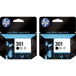 HP Tintenpatrone "HP original Druckerpatrone 301 schwarz, Doppelpack", schwarz, Tintenpatronen, original Druckerpatrone 301 Doppelpack CH561EE schwarz, Tintenpatrone