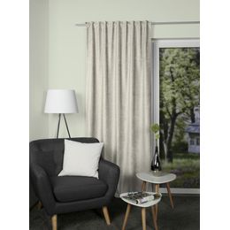 Vorhang Home Wohnideen "THERMO" Gr. 1, beige (natur), B:135cm H:245cm, Polyester, Gardinen, Vorhang, Chenille-Thermoschal Uni
