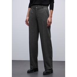 Stoffhose Street One, Damen, Gr. 42, L&auml;nge 32, schwarz, Web, Obermaterial: 50% Polyester, 25% Viskose, 20% Polyamid, 5% Elasthan, unifarben, regular fit lang, Hosen Stoffhose, mit Stretchanteil
