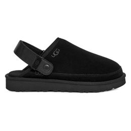 UGG Australia Clog UGG "Goldencoast Clog II", Jungen, Gr. 9 (42), schwarz, Textil, Veloursleder, Schuhe Clog, Hausschuh, Slides, Mule mit gepolstertem Fu&szlig;bett