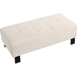 Sitzhocker Alina "Royce", wei&szlig; (wei&szlig; xbo 1), B:126cm H:41cm T:61cm, Struktur fein XBO (100% Polyester), Hocker, Sitzhocker, 126 cm breit und 61 cm tief
