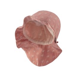 Schirmm&uuml;tze Sterntaler "Sonnenhut Str&auml;u&szlig;chen", Kinder, Gr. 41, rosa (mattrosa), M&uuml;tzen Schirmm&uuml;tze