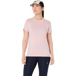 Laufshirt asics "ROAD SEAMLESS SS TOP", Damen, Gr. M, morganite, crystal pink, Obermaterial: 65% Polyamid, 35% Polyester, Shirts Laufshirt, nahtlose Strickkonstruktion, mit ACTIBREEZE&trade; Technologie