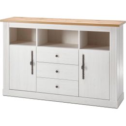 Sideboard OTTO HOME "Westminster S", pinie wei&szlig;, wotan eiche, B:150cm H:96cm T:41cm, Sideboards, Sideboard, im romantischen Landhausstil