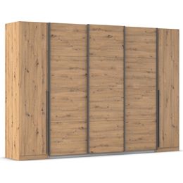 Schwebet&uuml;renschrank OTTO HOME "Dreh-/Schwebet&uuml;renschrank Kleiderschrank Familie, Agordo", braun (eiche artisan), B:301cm H:210cm T:62cm, Holzwerkstoff, Schr&auml;nke, Schwebet&uuml;renschrank, B/H/T 301x210X62cm viele Farben verf&uuml;gbar TOPSELLER Made in GERMANY