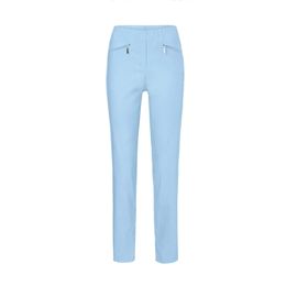 2-in-1-Hose GOLDNER "Schlupfhose LOUISA mit Steppn&auml;hten", Damen, Gr. 46, N-Gr, blau (hellblau), Obermaterial: 67% Baumwolle CO. 28% Polyamid PA. 5% Elasthan EL., Hosen 2-in-1-Hose