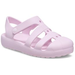 Badesandale Crocs "Classic Fisherman", M&auml;dchen, Gr. 30, rosa (hellrosa), Croslite&trade;, unifarben, Schuhe Badesandale, Wassersandale, Badeschuh mit Klettverschluss