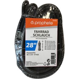 Fahrradschlauch Prophete "Fahrradschlauch", schwarz, Fahrradschl&auml;uche, 48mm, Dunlopventil (DV), 28 Zoll (71,12cm), Fahrradschlauch