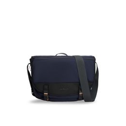 Laptoptasche Tommy Hilfiger "TH TRAVEL MESSENGER", Gr. B/H/T: 41cm x 32cm x 14cm, dunkelblau, Textil, Taschen Laptoptasche, Unisex Gesch&auml;ftstasche, Aktentasche mit &Uuml;berschlag