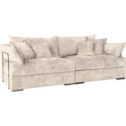 Big-Sofa Home Affaire "Casa, Breite 247 cm", beige, B:247cm T:123cm, 100% Polyester, Sofas, Big-Sofa, Mega-Sofa, Cord oder Chenille-Struktur w&auml;hlbar, mit Federkern