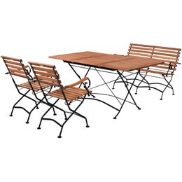 Garten-Essgruppe Merxx "Schlo&szlig;garten", beige (natur), Sitzm&ouml;bel-Sets, Garten-Essgruppe