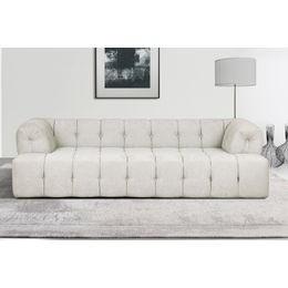 3-Sitzer Home Affaire "APERIRE Design-Sofa, moderne Steppung, Breite 225 cm", creme, B:225cm H:77cm T:100cm, 100% Polyester, Sofas, 3-Sitzer, mit Wellenunterfederung, gem&uuml;tlich und modern, komfortables Sitzgef&uuml;hl