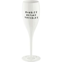 Koziol Cheers No. 1 Bubbles Before Troubles Sektglas aus Thermoplastik 100 ml - Gl&auml;ser
