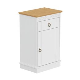 Unterschrank OTTO HOME "Indra, Badschrank, Badm&ouml;bel, Badezimmerschrank", wei&szlig;, honig, B:46cm H:73cm T:32cm, Massivholz, Schr&auml;nke, Unterschrank, aus massiver Kiefer, mit Schublade, FSC-zertifiziert