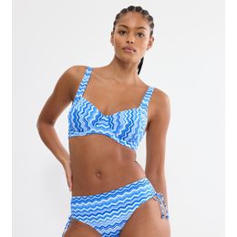 B&uuml;gel-Bikini-Top Triumph "Mix & Match Summer W pt", Damen, Gr. 38, Cup F, blau, light combination, Microfaser, Obermaterial: 77% Polyamid, 23% Elasthan, Bikini-Oberteile B&uuml;gel-Bikini-Top, verspielt und farbenfroh