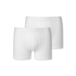 Boxershorts Schiesser "Boxershort 2er Pack", Jungen, Gr. 152, wei&szlig;, Obermaterial: 95% Baumwolle CO. 5% Elasthan EL., Unterhosen Boxershorts