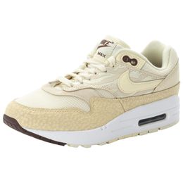 Sneaker Nike Sportswear "WMNS AIR MAX 1 87", Damen, Gr. 35,5, coconut milk, alabaster, saturn gold, wei&szlig;, Leder, Textil, Schuhe Sneaker