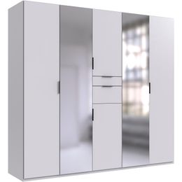 Dreht&uuml;renschrank wimex "Moldau Kleiderschrank mit Spiegel Schlafzimmerschrank", wei&szlig;, B:225cm H:208cm T:58cm, Holzwerkstoff, Schr&auml;nke, Dreht&uuml;renschrank