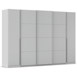 Schwebet&uuml;renschrank OTTO HOME "Dreh-/Schwebet&uuml;renschrank Kleiderschrank Familie, Agordo", grau (seidengrau), B:301cm H:210cm T:62cm, Holzwerkstoff, Schr&auml;nke, Schwebet&uuml;renschrank, B/H/T 301x210X62cm viele Farben verf&uuml;gbar TOPSELLER Made in GERMANY