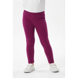 Leggings happy girls, M&auml;dchen, Gr. 92, N-Gr, lila (berry), Jersey, Obermaterial: 95% Baumwolle, 5% Elasthan, unifarben, skinny fit kn&ouml;chellang, Hosen Leggings, in Basic-Form