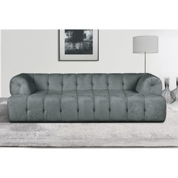 3-Sitzer Home Affaire "APERIRE Design-Sofa, moderne Steppung, Breite 225 cm", petrol, B:225cm H:77cm T:100cm, 100% Polyester, Sofas, 3-Sitzer, mit Wellenunterfederung, gem&uuml;tlich und modern, komfortables Sitzgef&uuml;hl
