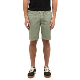 Shorts Mustang "Herren Style Portland Shorts", Herren, Gr. 31, 6332 gr&uuml;n, Web, 98% Baumwolle, 2% Elasthan, unifarben, slim fit, Hosen Shorts