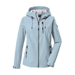G.I.G.A. by Killtec Softshelljacke "GS 111 WMN SFTSHLL JCKT", Damen, Gr. 38, blau, Oberseite: 100% Polyester;R&uuml;ckseite: 100% Polyester;Futter: 100% Polyester, G.I.G.A. DX BY KILLTEC, Jacken Softshelljacke, Atmungsaktive, wasserabweisende Damenjacke mit verstellbarer Kapuze