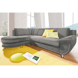 Ecksofa Trendmanufaktur "Rondo, zeitlos und elegant, bequem, L-Form", beige (beige, braun), B:265cm H:85cm T:190cm, Softlux-Kunstleder;Primabelle-Microfaser;NaturLeder (handschuhweiches Rindsleder in Sitz und R&uuml;cken mit SOFTLUX-Kunstleder als Korpus-Bezug);Struktur (23% Polyacryl, 77% Polyester), Sofas, Ecksofa, wahlweise mit Federkern, wahlweise mit Bettfunktion