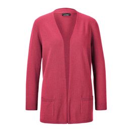 Strickjacke GOLDNER "Langarm Feinstrick-Cardigan", Damen, Gr. 54, rosa (pink), Obermaterial: 100% Kaschmir WS., figurumspielend, Rippe, Strickjacken Strickjacke, Ohne