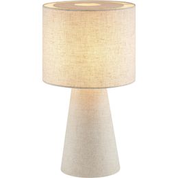 Tischleuchte "Lienne", beige, 1, &Oslash; 25cm H: 45cm, 1 Stk., LeGer Home by Lena Gercke, Leuchten, H&ouml;he 45 cm, &Oslash; 25 cm, E14, Textilschirm, Schnurzwischenschalter, Tischleuchte