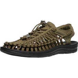 Sandale Keen "UNEEK", Damen, Gr. 42, schwarz olive, schwarz, Synthetik, Schuhe Sandale
