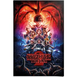 Poster Reinders "Poster Stranger Things Netflix", rot (farbe bild(er): rot), B:61cm H:91,5cm, Papier, Bilder, Poster