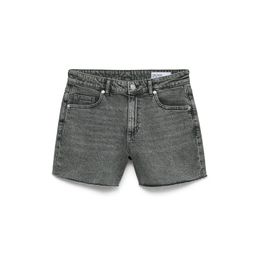 V&eacute;ro Moda Jeansshorts VERO MODA "VMTESS MR SHORT DNM SHORTS MIX GA NOOS", Damen, Gr. XS, N-Gr, medium grau denim detail:cut hem, Denim/Jeans, Obermaterial: 99% Baumwolle, 1% Elasthan, kurz, Jeans Jeansshorts, Baumwollmischung, regular fit