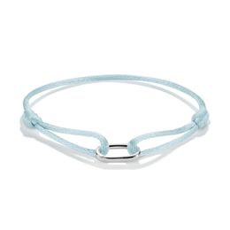 Charm-Armband Thomas Sabo "Textilarmband in verschiedenen Farben - Connect" Gr. 24, silberfarben, t&uuml;rkis, Armb&auml;nder, Damen, 24, Polyester Silber 925 (recycelt), Polyester, Silber 925 (recycelt), Charm-Armband