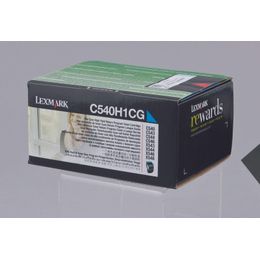 Lexmark Original Toner cyan 2.000 Seiten (C540H1CG) f&uuml;r C540n, C543dn, C544dn/dtn/dw/n, C546dtn, X543dn, X544dn/dtn/n/dw