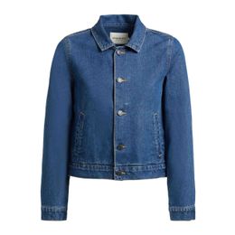 Jeansjacke Khujo "Jeansjacke Renia", Damen, Gr. M, blau (mid blau), Obermaterial: 100% Baumwolle CO., gerade, hoch geschlossener Ausschnitt, 1-Knopf-Manschette, Jacken Jeansjacke, Moderne Damen Denim-Jacke