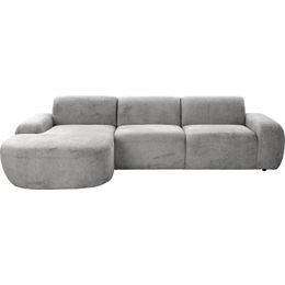 Ecksofa Alina "Ecksofa Aela", silbergrau tbg 69, B:302cm H:75cm T:169cm, Teddyfleece TBG (100% Polyester), Sofas, Ecksofa, 302 cm breit, mit motorischer Vorziehbank