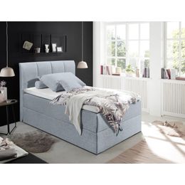 Boxbett ED EXCITING DESIGN "Granada" inkl. Bettkasten und Topper", pastellblau colet 83, B:122cm L:213cm, 100% Polyester, Komplettbetten, erh&auml;ltlich in den Gr&ouml;&szlig;en 120x200cm & 180x200cm