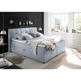 Boxbett ED EXCITING DESIGN "Granada" inkl. Bettkasten und Topper", pastellblau colet 83, B:180cm L:213cm, 100% Polyester, Komplettbetten, erh&auml;ltlich in den Gr&ouml;&szlig;en 120x200cm & 180x200cm