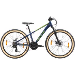Mountainbike Bikestar Gr. 33, blau, Fahrr&auml;der, 33cm, 26 Zoll (66,04cm), f&uuml;r Damen und Herren, Kettenschaltung