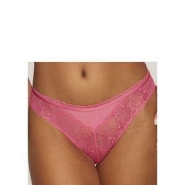 Stringpanty Lascana "Alicia", Damen, Gr. 32/34, pink, Microtouch, Obermaterial: 90% Polyamid, 10% Elasthan, figurbetont, Unterhosen, aus dezent transparenter Spitze