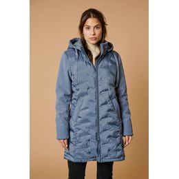 Steppmantel ZABAIONE "Jacket Ni44na", Damen, Gr. L, arctic blau, Web, Obermaterial: 100% Polyester, unifarben, Po-bedeckend, Rippb&uuml;ndchen, M&auml;ntel Steppmantel