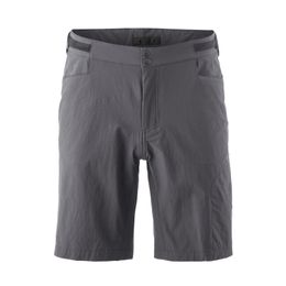 Fahrradhose Gonso "Adventure Shorts M", Herren, Gr. M, Normalgr&ouml;&szlig;en, grau, 90% Polyamid, 10% Elasthan, Hosen Fahrradhose, Herren Radhose mit einkn&ouml;pfbarer Radunterhose mit Sitzpolster