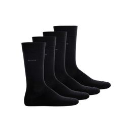 Kurzsocken BOSS "Socken 2P RS Uni CC 10260369 01 4er Pack", Herren, Gr. 43-46, schwarz, Obermaterial: 82% Baumwolle CO. 16% Polyamid PA. 2% Elasthan EL., Socken