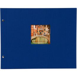 Goldbuch Schraubalbum Bella Vista Blau 28 895 wei&szlig;e Seiten 39x31cm