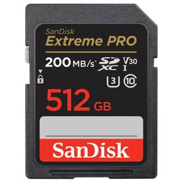 Sandisk SDXC Extreme Pro 512GB 200MB/s V30 UHS I