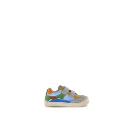 Klettschuh Naturino "BAREFOOT KESY", Kinder, Gr. 29, grau multicolor, Textil, Veloursleder, Schuhe Klettschuh, Halbschuh mit Print, Gr&ouml;&szlig;enschablone zum Download